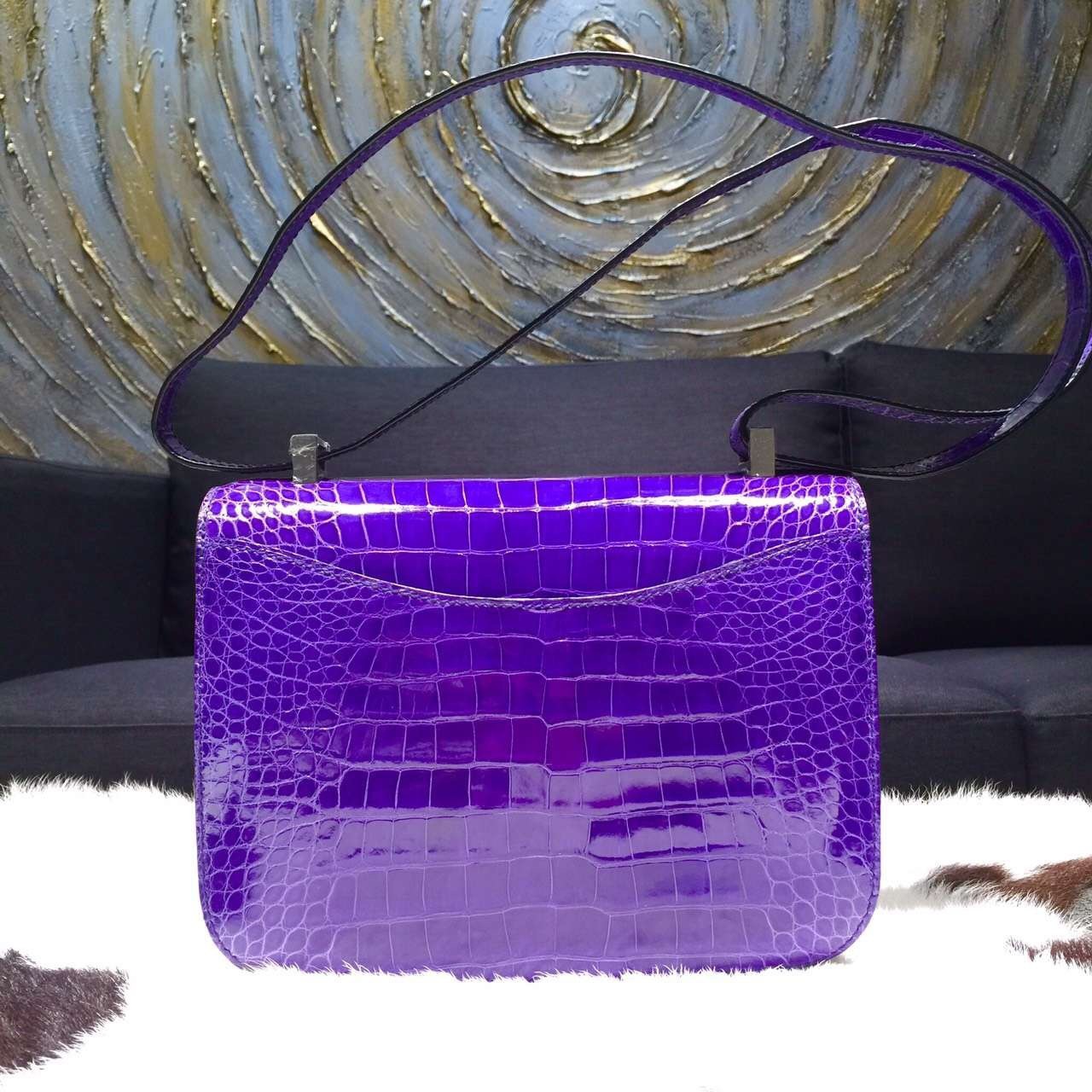 Best Hermes Constance 23cm Matte Alligator Crocodile Original Leather ...