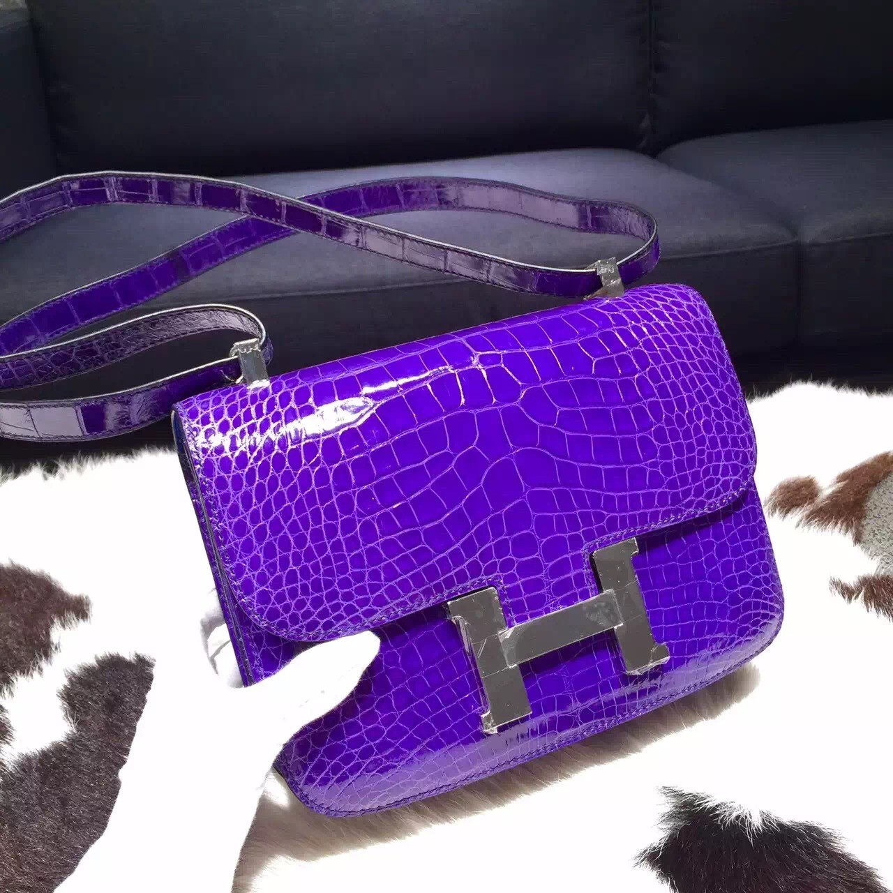 Best Hermes Constance 23cm Matte Alligator Crocodile Original Leather ...