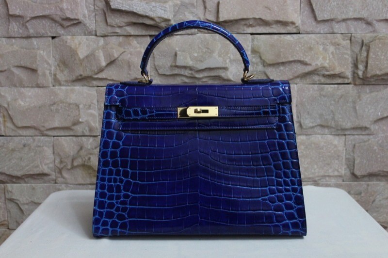 Fake Hermes Shiny Alligator Birkin 35cm Bag Hand Stitched Palladium ...