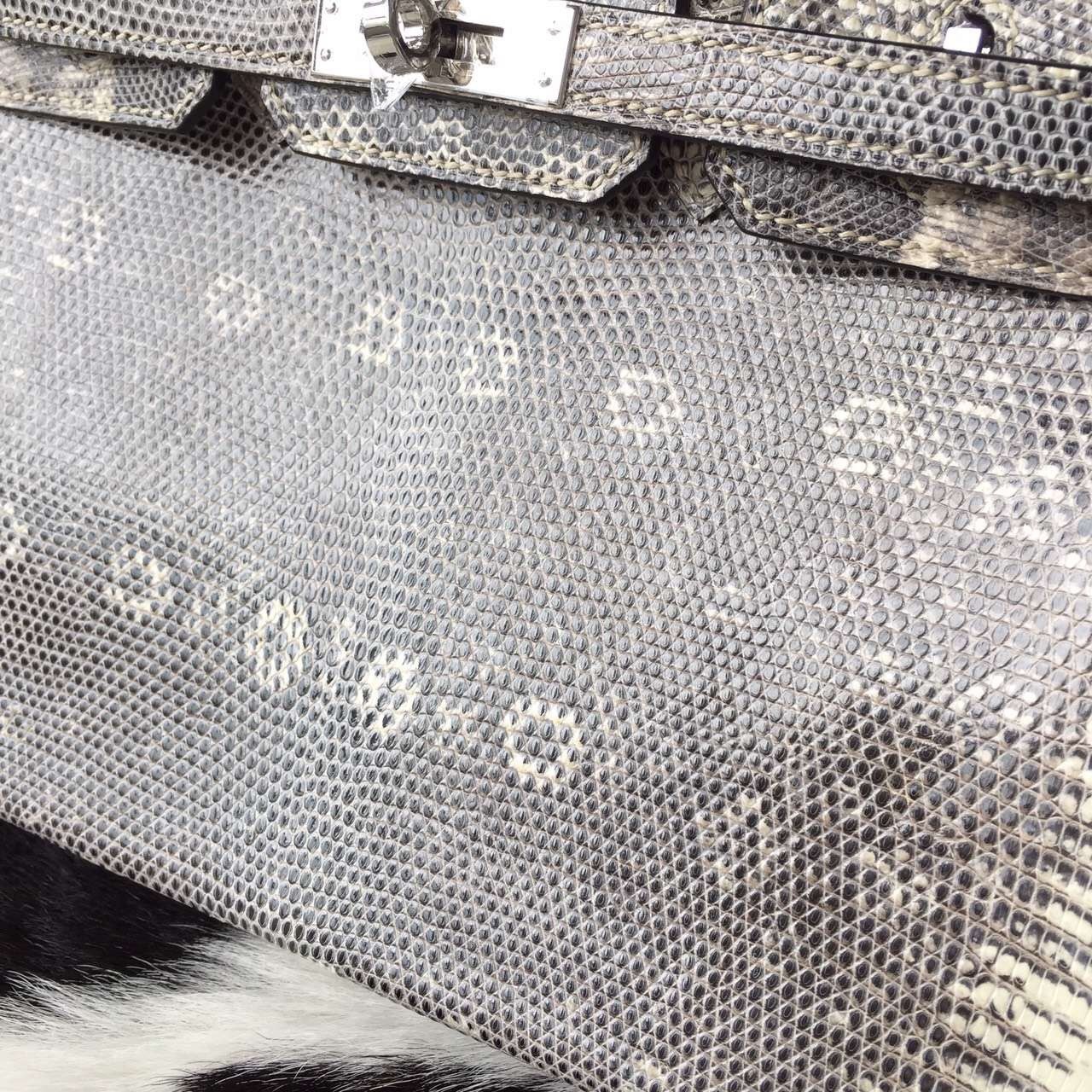 Hermes Birkin 25cm Natural Lizard Skin Original Leather Bag ...