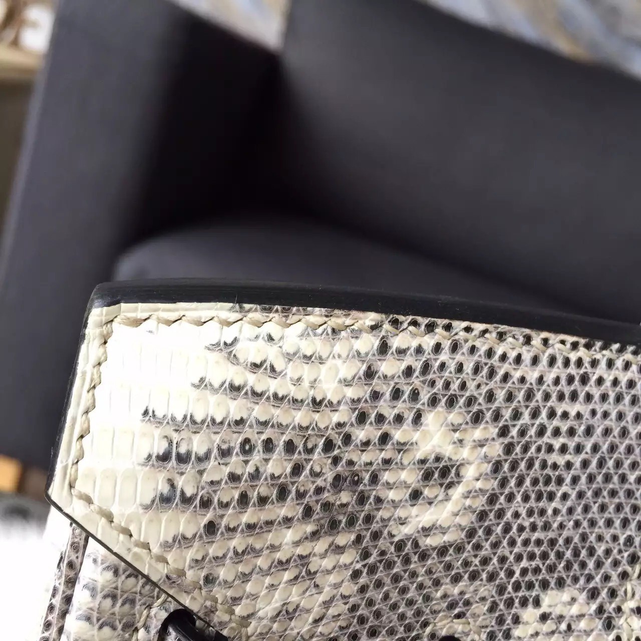 Hermes Birkin 25cm Natural Lizard Skin Original Leather Bag ...