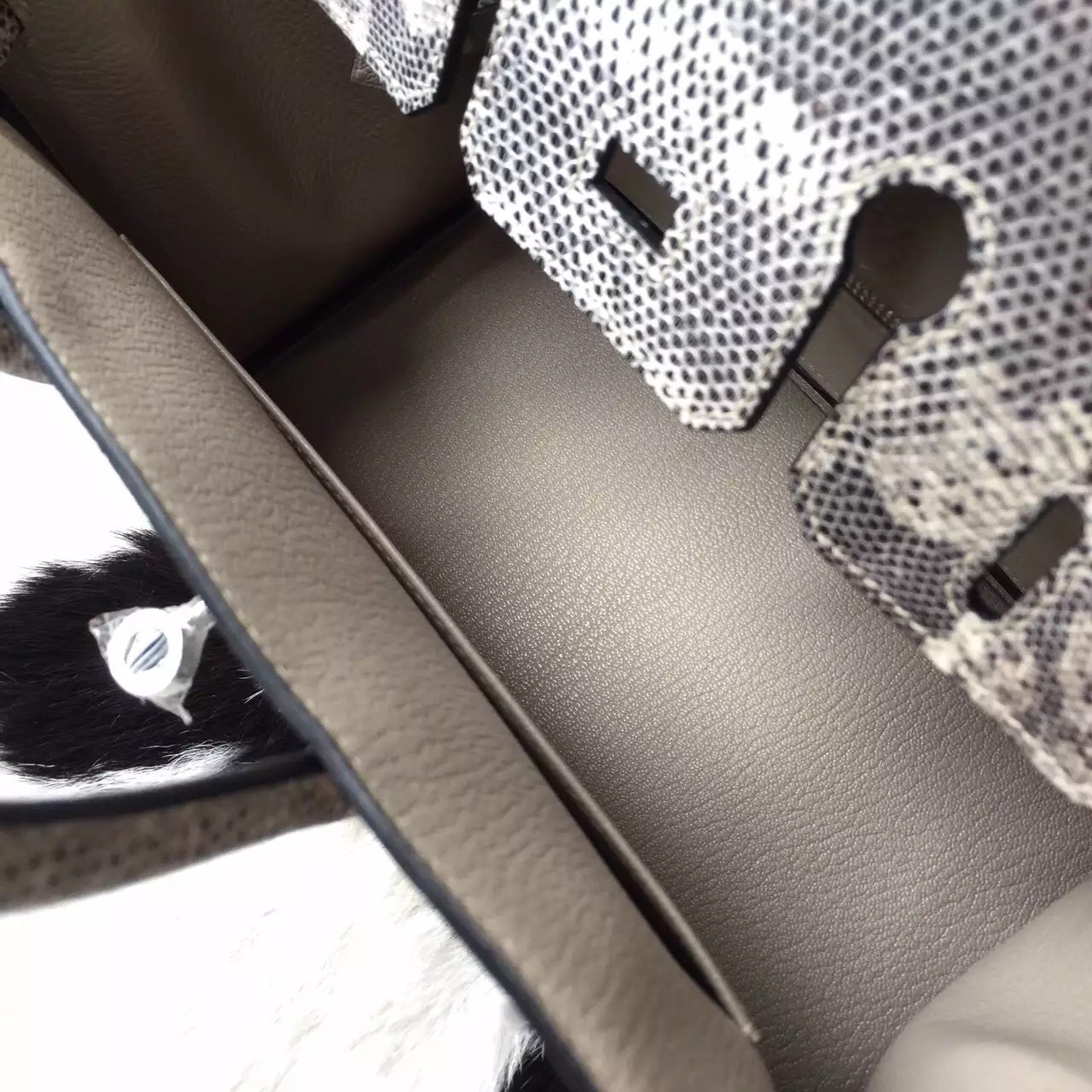 Hermes Birkin 25cm Natural Lizard Skin Original Leather Bag ...