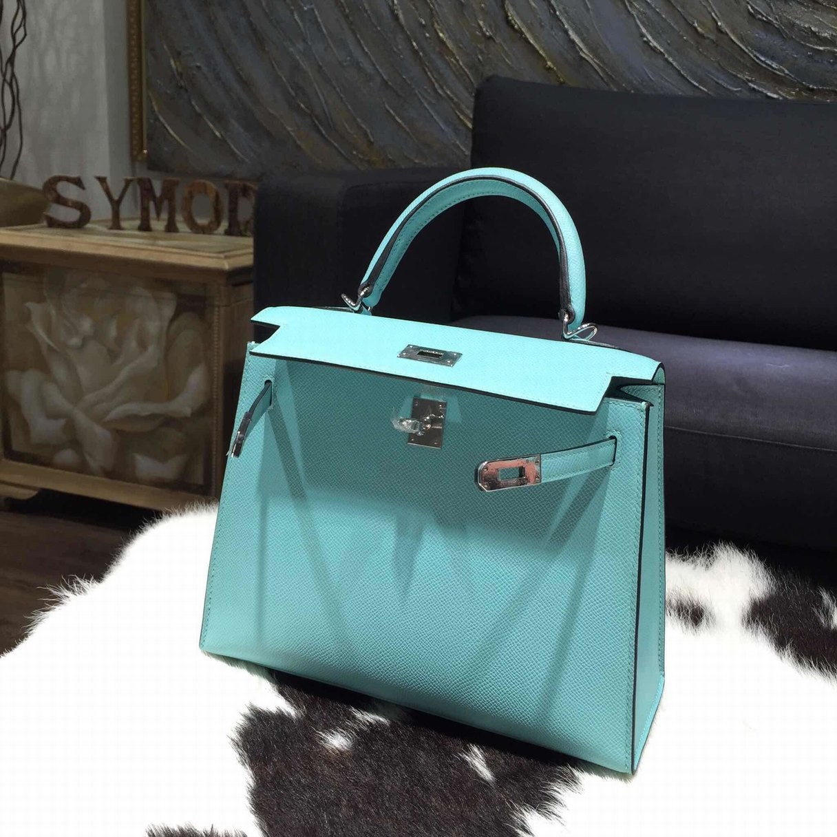 Hermes Kelly 28cm Epsom Calfskin Original Leather Bag Handstitched ...