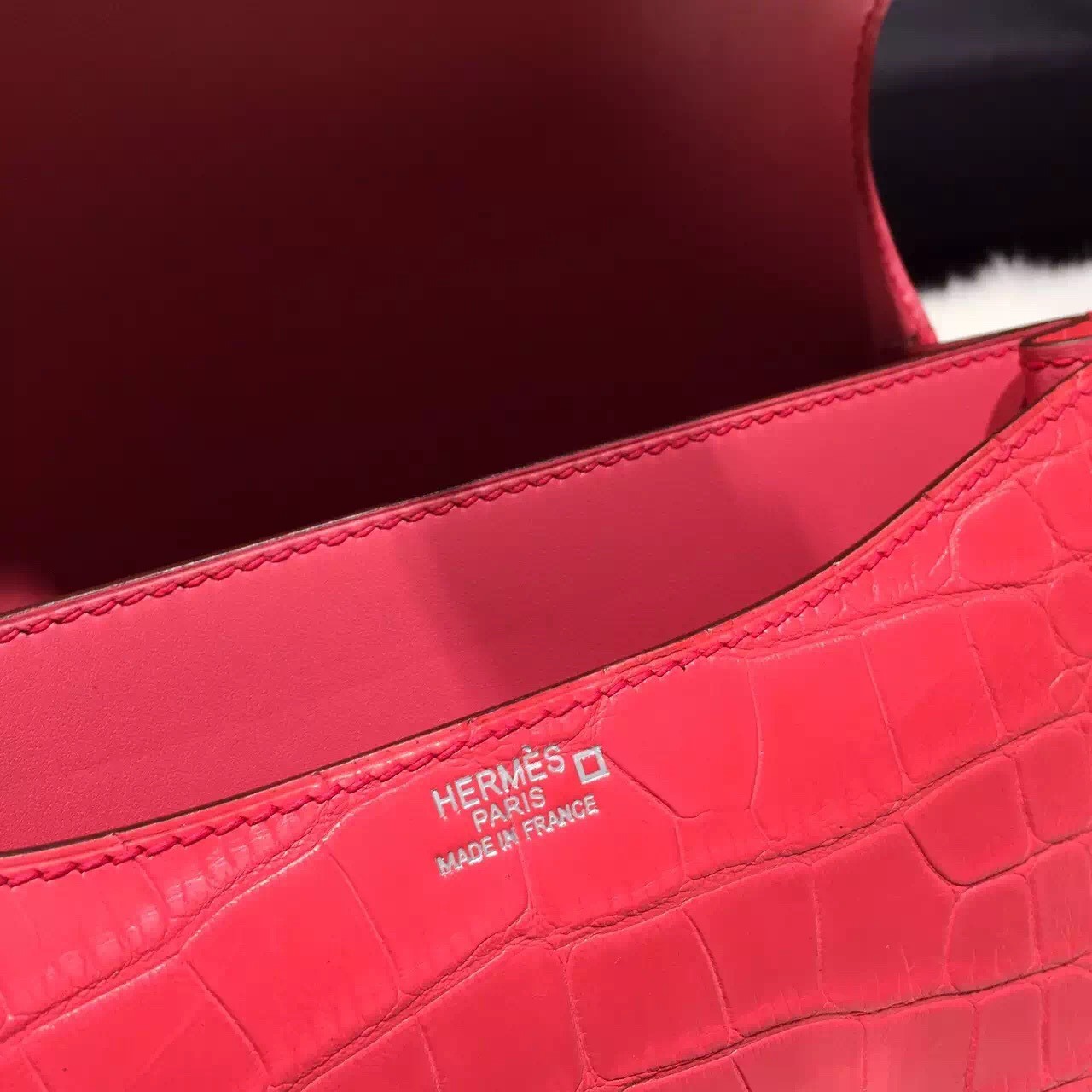 Replica Best Hermes Constance 23cm Matte Alligator Crocodile Original ...