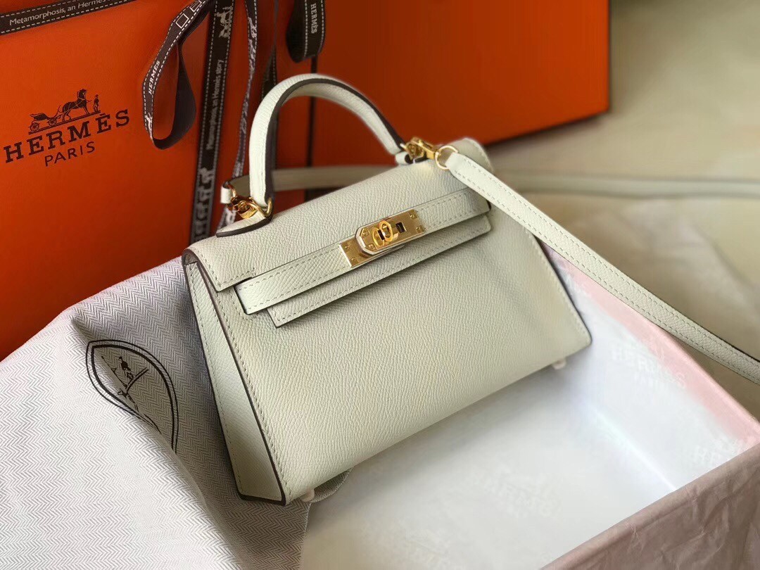 Replica Hermes Kelly Mini II Bag In Original leather 20cm Golden ...